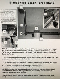 Premium Bench Torch Stand – Blast Shield